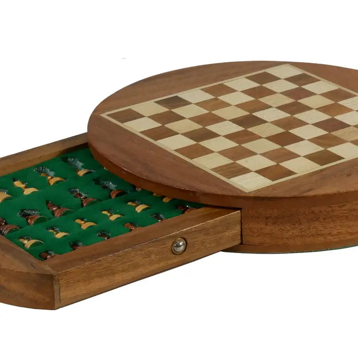Chess Set - Round Drawer Magnetic Chess – Gettysburg Museum Store